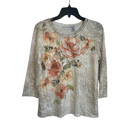 Alfred Dunner | Tops | Alfred Dunner Top Small Fall Colors Embellished ...